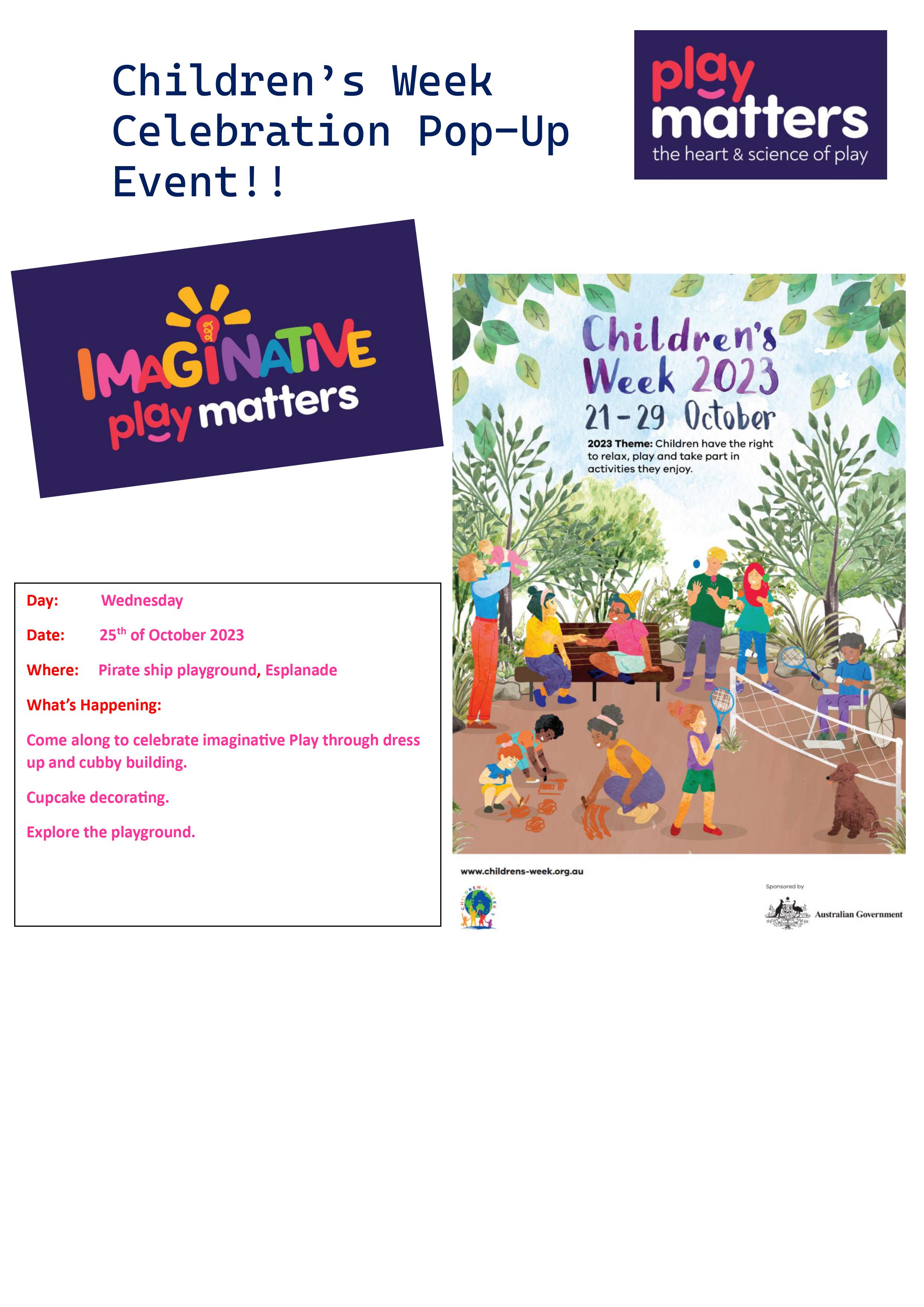 Imaginative Play Matters: Cairns Pop Up